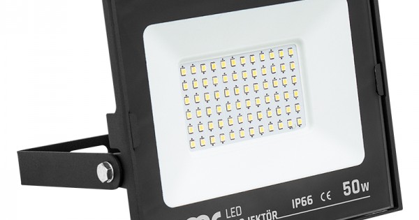 ZMR 50 WATT - 220 VOLT 6500K IP66 150* IŞIK AÇISI SİYAH SLİM KASA LED ...